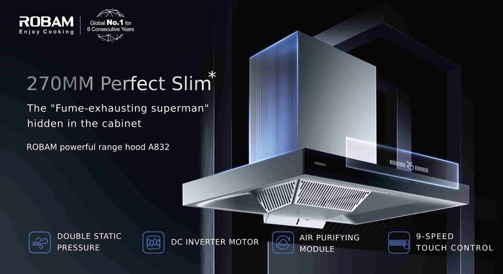 ROBAM Embedded T Shape Range Hood A832 | Shopee Malaysia