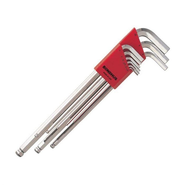 Bondhus 17099, Set 9 BriteGuard Plated Balldriver L-Wrenches 1.5 - 10mm ...