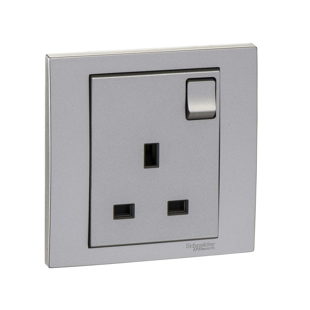 Schneider Vivace 13A Switch Socket (Sliver) | Shopee Malaysia