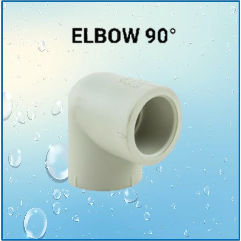 63mm PPR 90° Degree Elbow Bend Angle Joint Grey Hot Cold PP-R Water ...