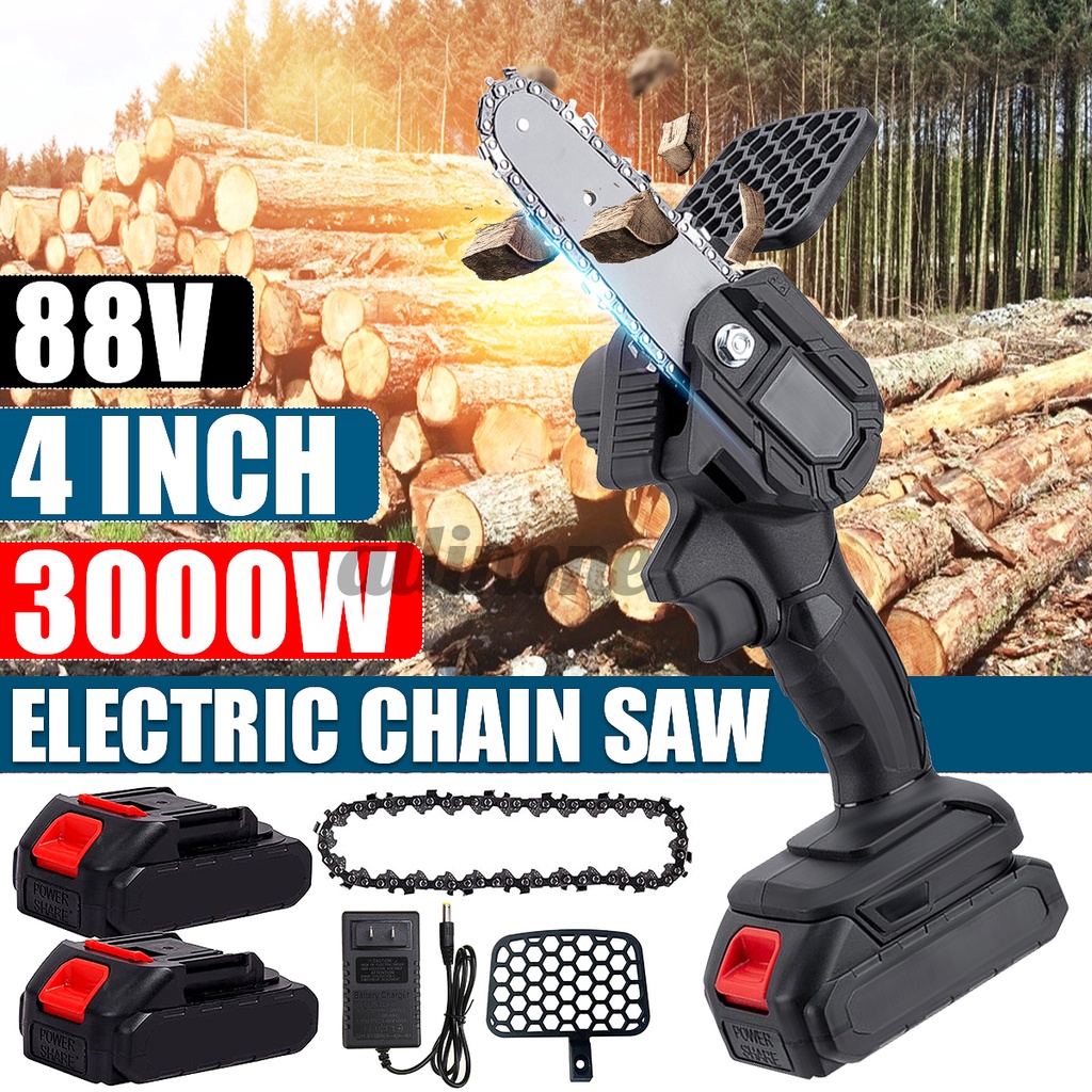 4 Inch 88VF 3000W Mini Chainsaw Cordless Electric Chain saw ...