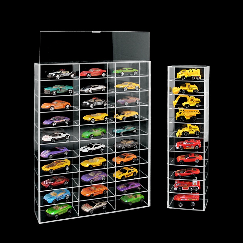 1: 64 Toy Car Model Display Stand Transparent Model Storage Rack Domeka ...