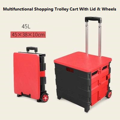 Multifunctional Portable Foldable Shopping Trolley Box 多功能便携折叠拉杆购物箱 ...