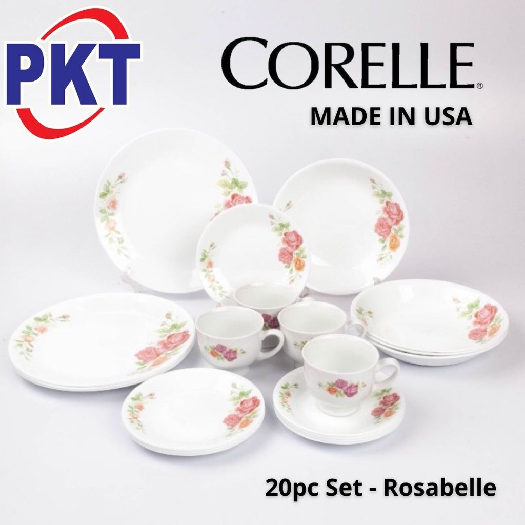 Corelle 20pc Dinnerset [Country Rose Sakura Daisy Field European Herbs ...