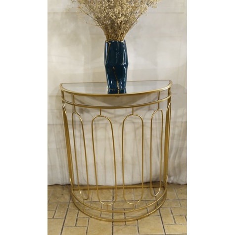*READY STOCK*NORDIC MODERN MIRRORED CONSOLE TABLE HALF MOON | Shopee ...
