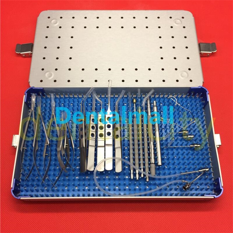 21pcs/Set Ophthalmic Cataract Eye Micro Surgery Surgical Instruments ...