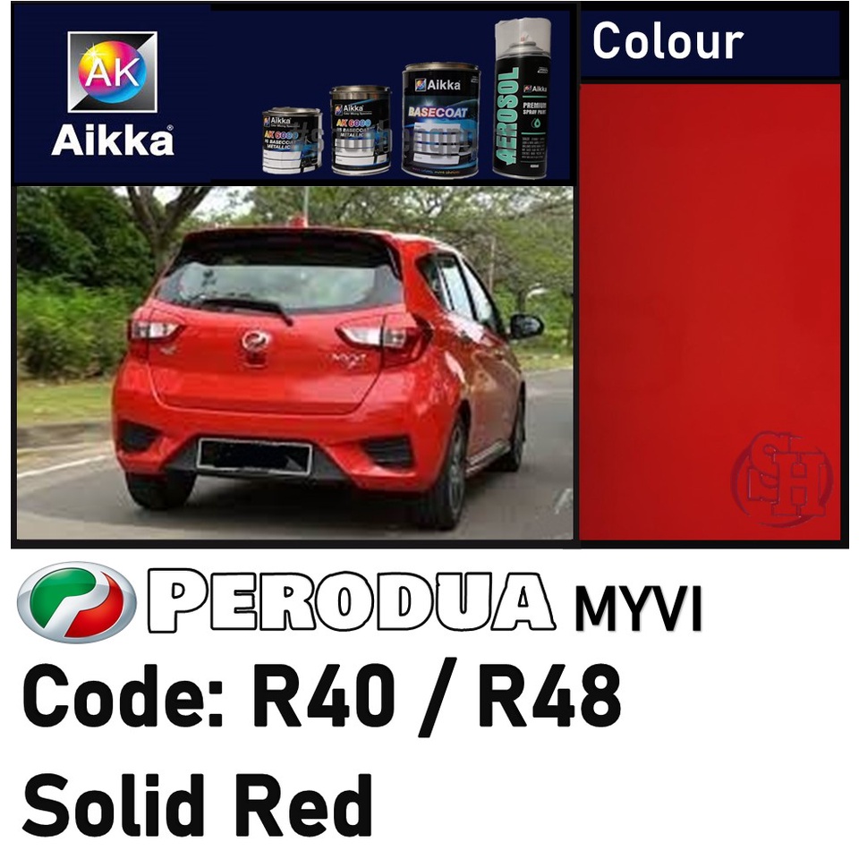 PERODUA MYVI Solid Red R40/R48 /Aikka Oem Factory Colour | Shopee Malaysia