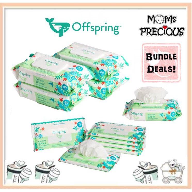 [Bundle Deal] Offspring Baby Wipes 10 sheets / 20 sheets / 80 sheets ...
