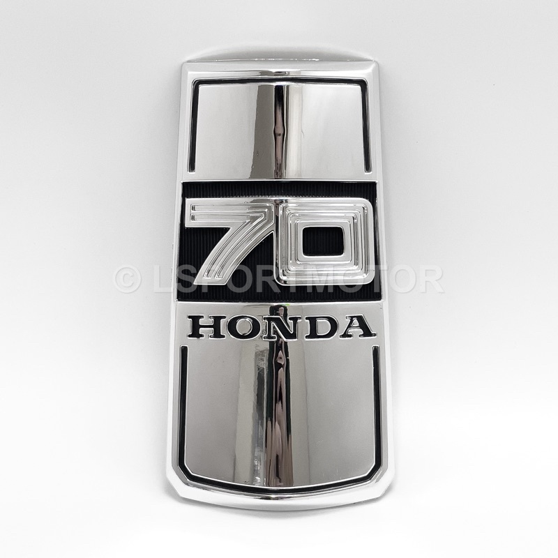 HONDA C70 FORK EMBLEM FRONT HORN COVER EMBLEM LOGO (CHROME) GBO C70 ...