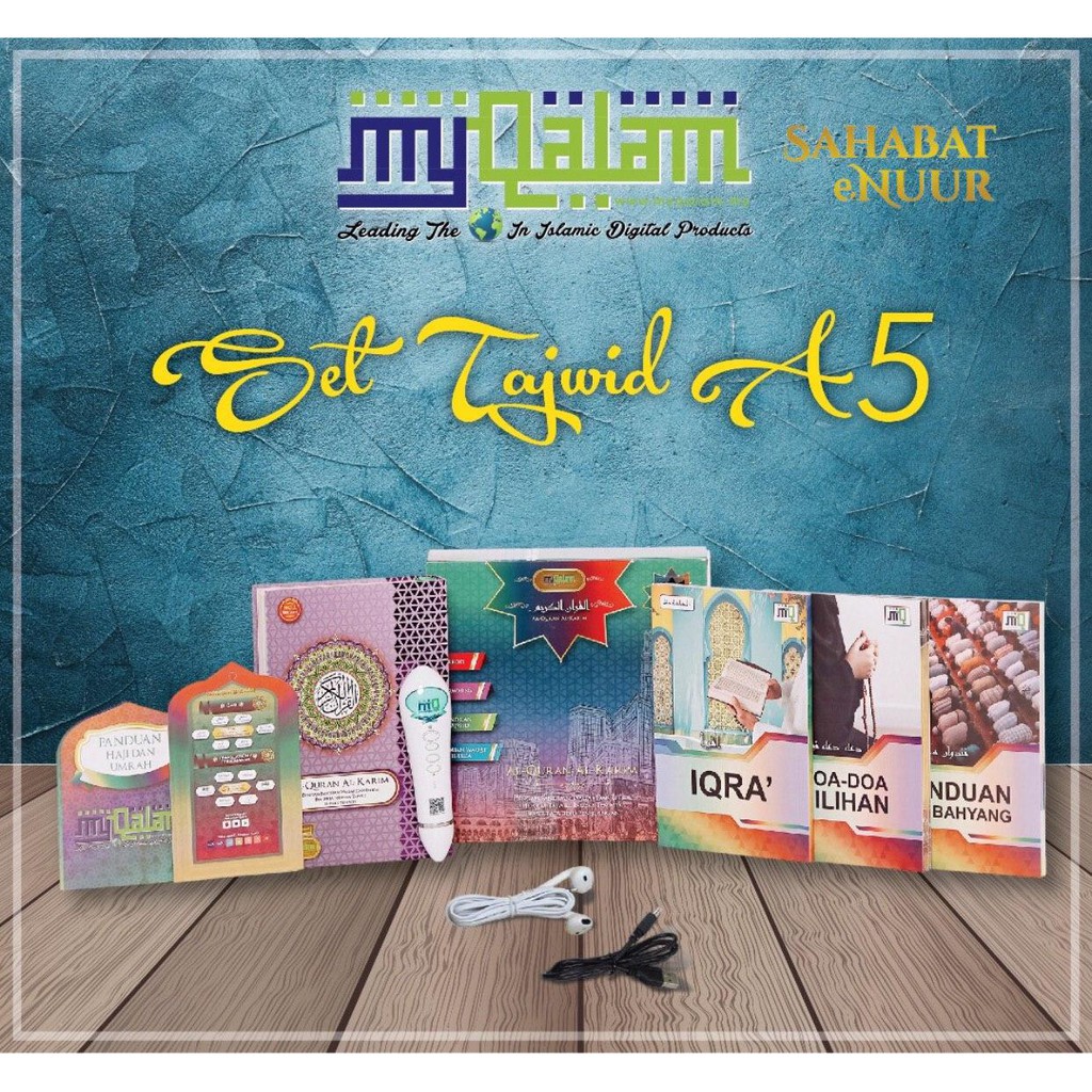 My Qalam A5 Set Al Quran Digital Bacaan Per Ayat Jelas Mudah dan Senang ...