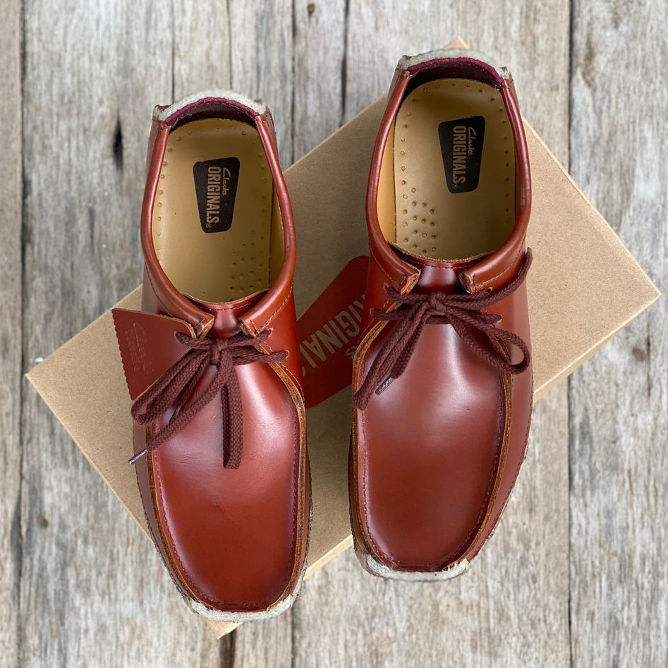 READY STOCK CLARKS NATALIE 07 Genuine Red Brown Leather S1900001 Kasut Kulit Lelaki Men Man Shoes Shopee Malaysia