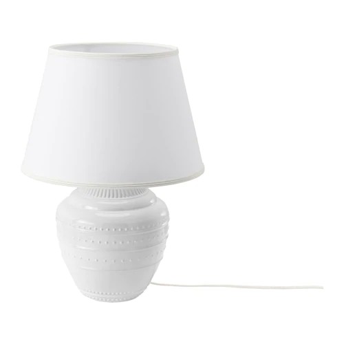 RICKARUM Table Lamp, Silver-Colour, Ample Design, Embossed Pattern, 47 ...