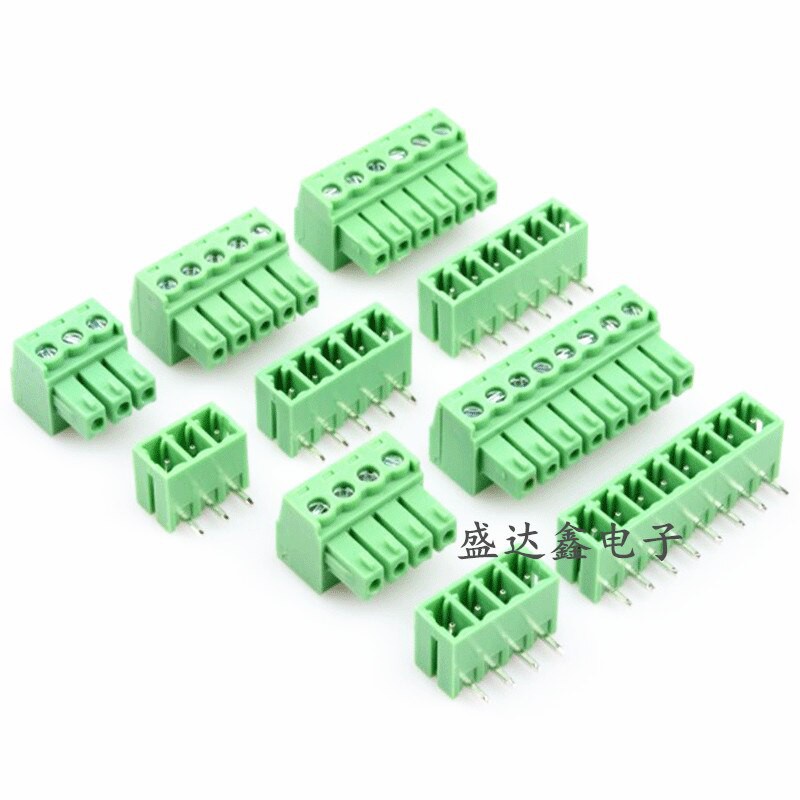 5pairs 15EDG 3.81mm KF2EDG PCB Screw Terminal Block Connector Plug-Pin Right Angle Header Socket ...