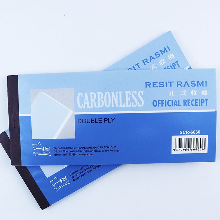 Uni Paper Official Receipt / Resit Rasmi 25's x 2Ncr (SCR-6060) BUY 10 ...