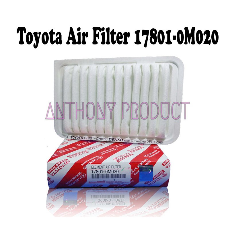 TOYOTA GENUINE Air Filter for Toyota Vios NCP93 (17801-0M020) 100% ...