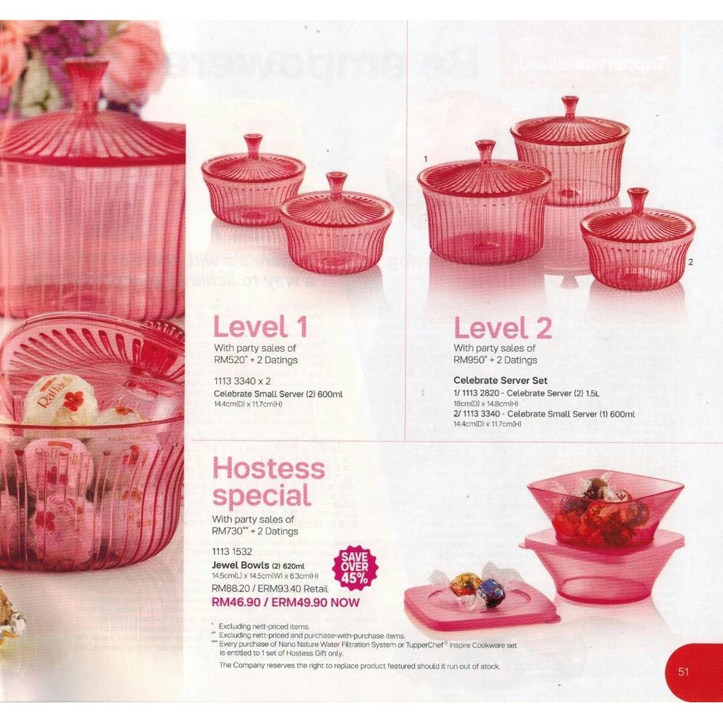 TUPPERWARE Celebrate Server Set(Full Set) | Shopee Malaysia