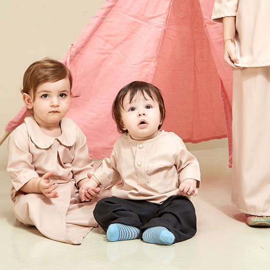 Baju Raya By Laboo Set Family Sedondon 15 Warna - Nude | Shopee Malaysia