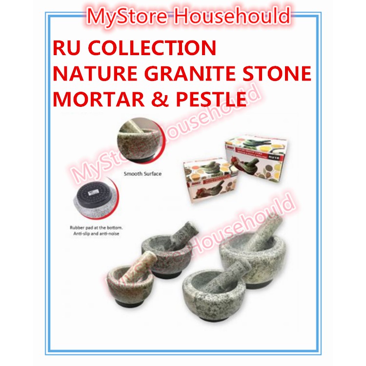 RAYACO RU14.5CM/VIP9S)14.5CM Mortar and pestle / Lesung Batu ( Nature ...
