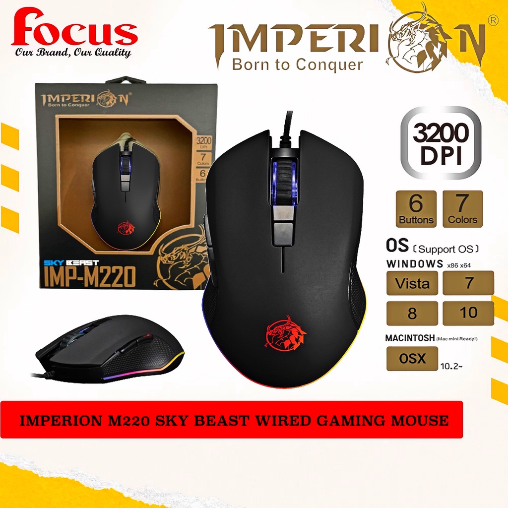 IMPERION M220 SKY BEAST WIRED GAMING MOUSE | Shopee Malaysia