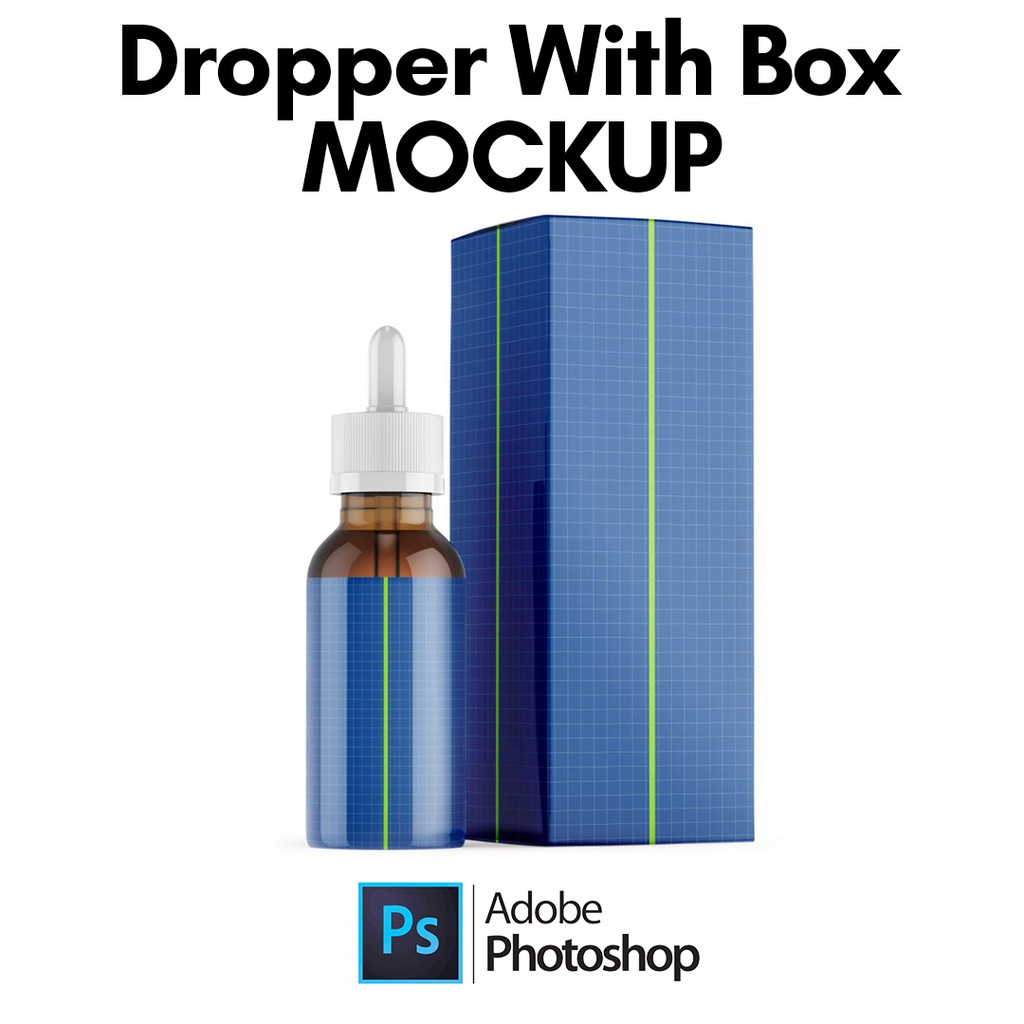 Dropper With Box Mockup I File AI I Photoshop I Template Photoshop ...