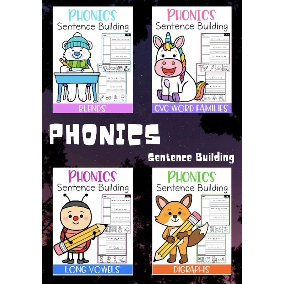 Phonics Sentence Building🌻[035][PDF]🌻 96 Pages🌻 Digital Download ...