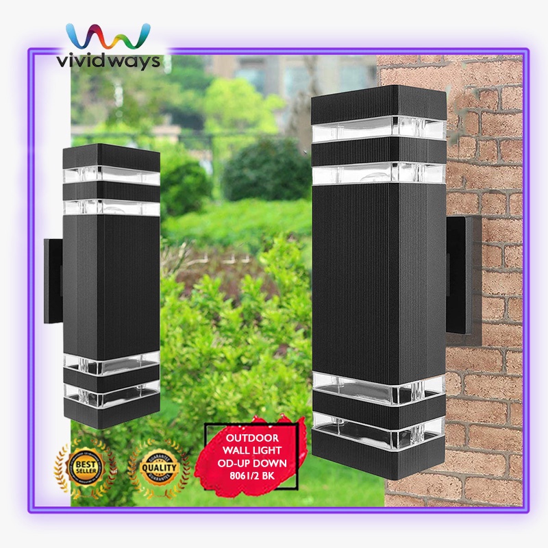 K2 VIVIDWAYS UP & DOWN OUT DOOR WALL LIGHT WL 8061/2 E27 HOME OUTDOOR ...