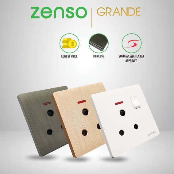 ZENSO switch - Grande White /Gold/ Hairline Black Switch Switches ...