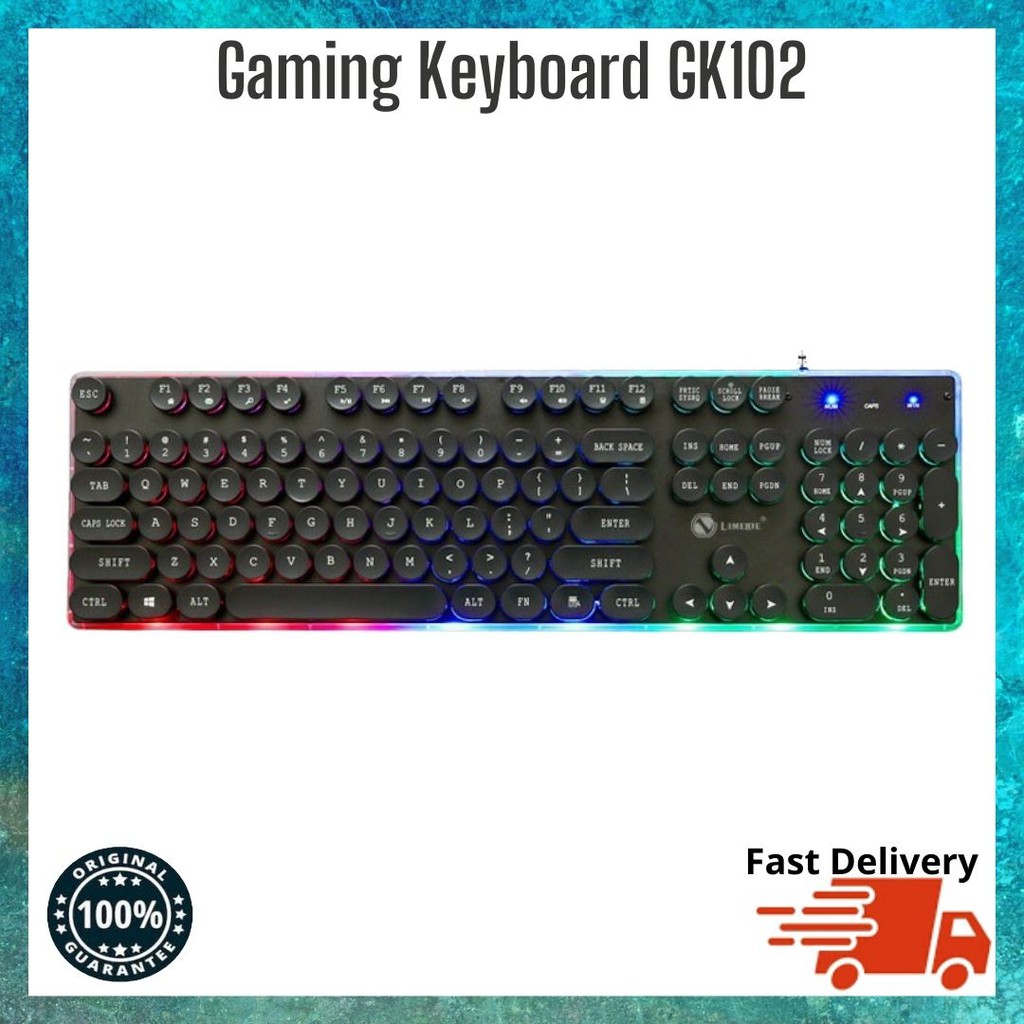[Ready Stock] Alloy Suspension Luminous Keyboard GK102 K19 Keyboard With Fantastic Color ...
