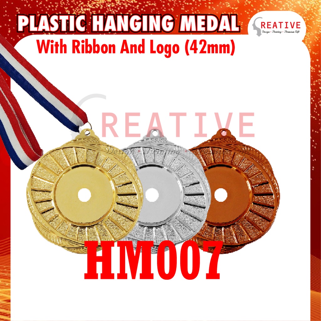 Plastic Hanging Medal (FREE!!! Ribbon and Logo) | Shopee Malaysia