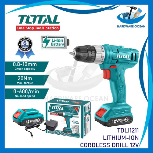 TDLI1211 Total Cordless Drill 12v Cordless Screwdriver Drill Mesin ...