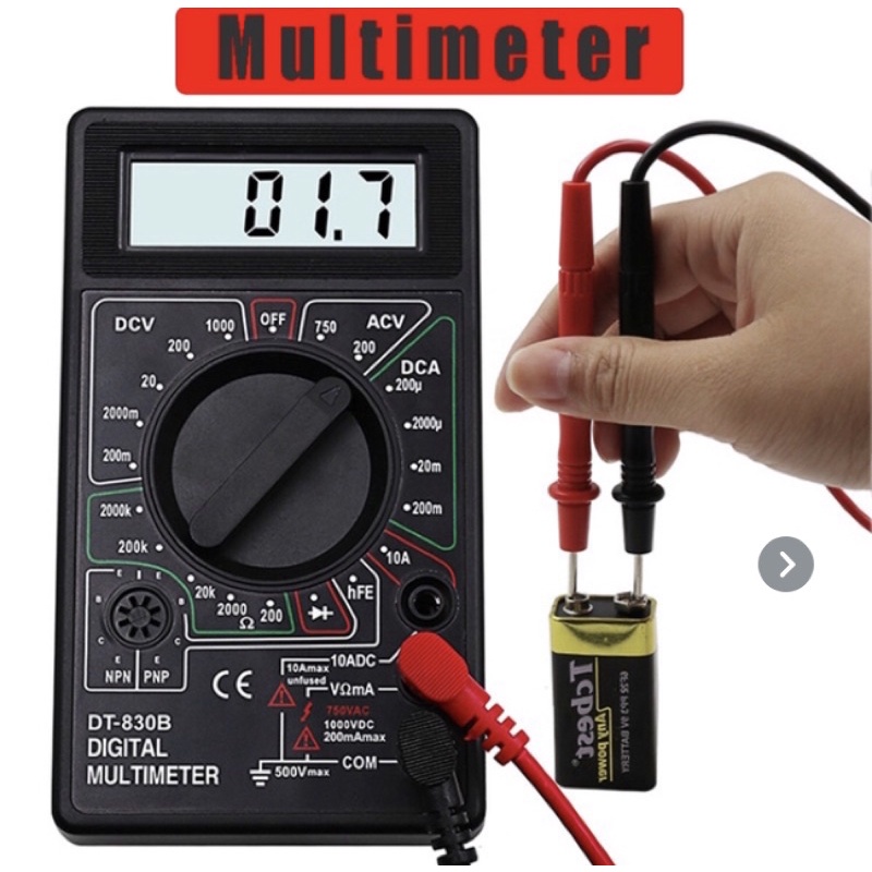 LCD Digital Multimeter Mini Multimeter Voltmeter Ammeter Ohm Tester ...