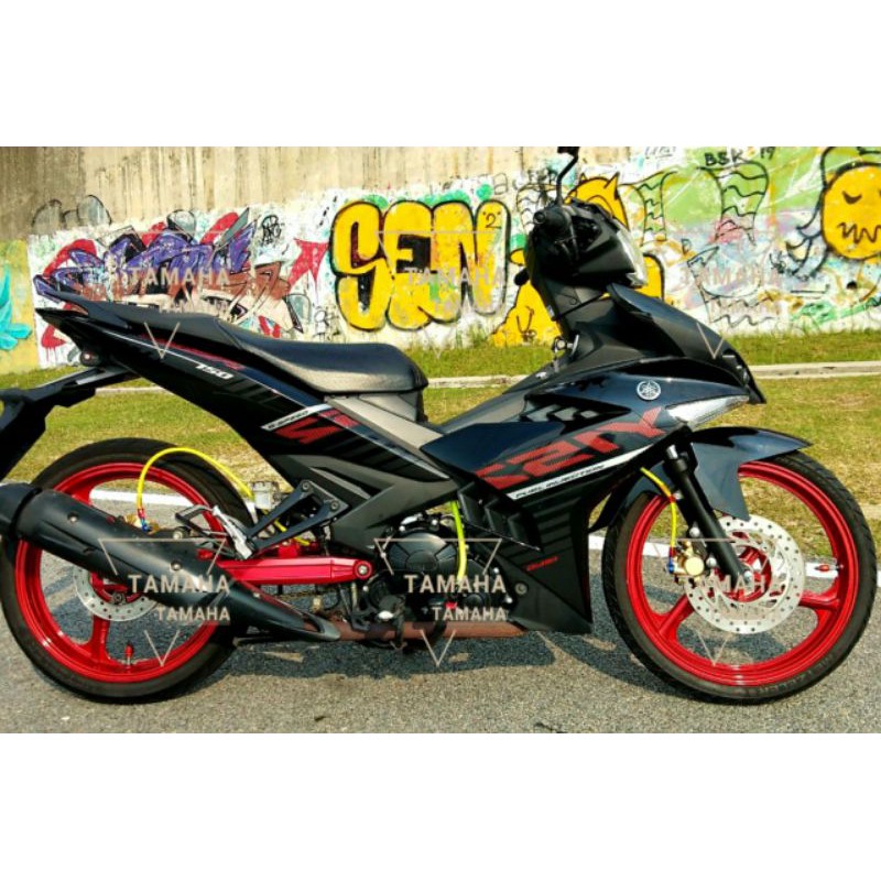 Yamaha Y15 Y15zr V1 V2 1st first model batman red black cover set with ...