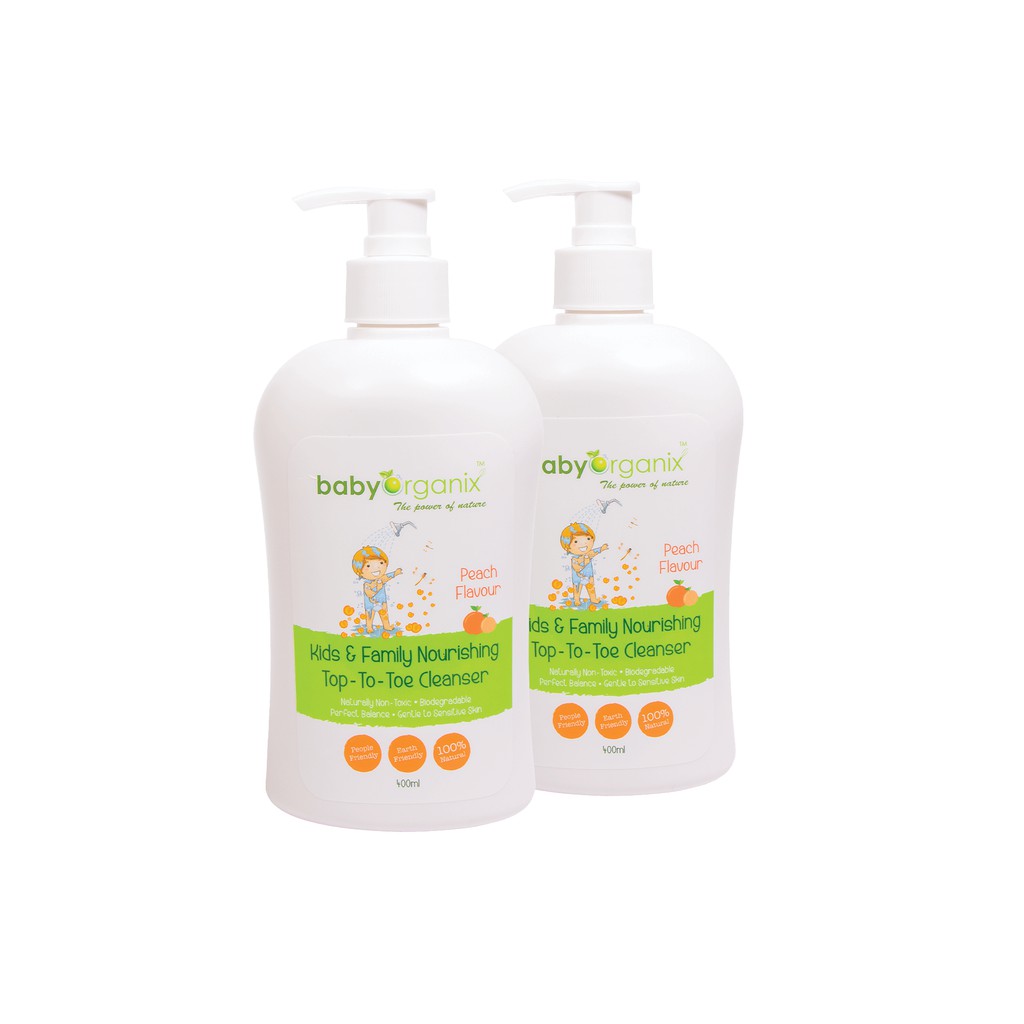 BABY ORGANIX KIDS & FAMILY NOURISHING TOP-TO-TOE CLEANSER PEACH 400ML ...