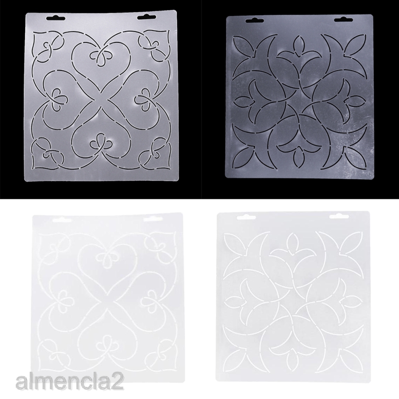 [AlmenclafdMY] 2pcs Semi-transparent Stencil Quilting Template for ...