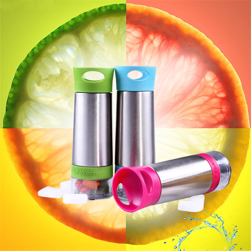 Zinger Aqua Flavor Infuser Flavored Water Bottle With Stainless Steel ...