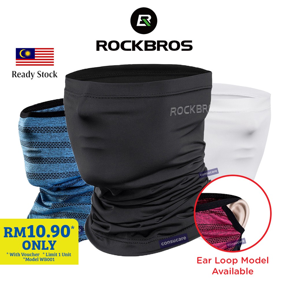 Rockbros Sports Bandana Mask Face Mask Washable Hijab Men Cycling Mask ...