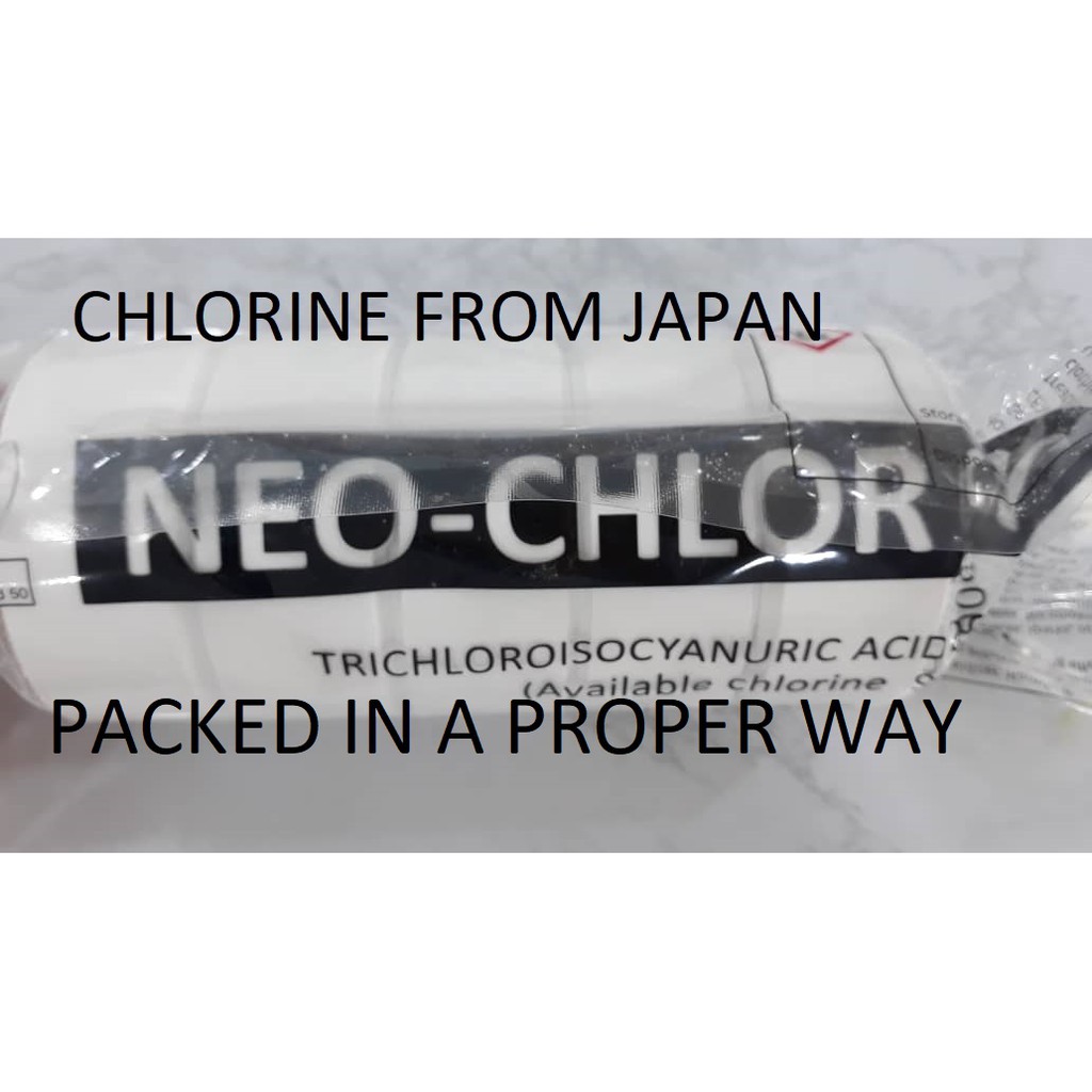 Chlorine Tablet/Klorin Tablet JAPAN 90% 5PCS (1KG/PACK) TCCA Swimming ...