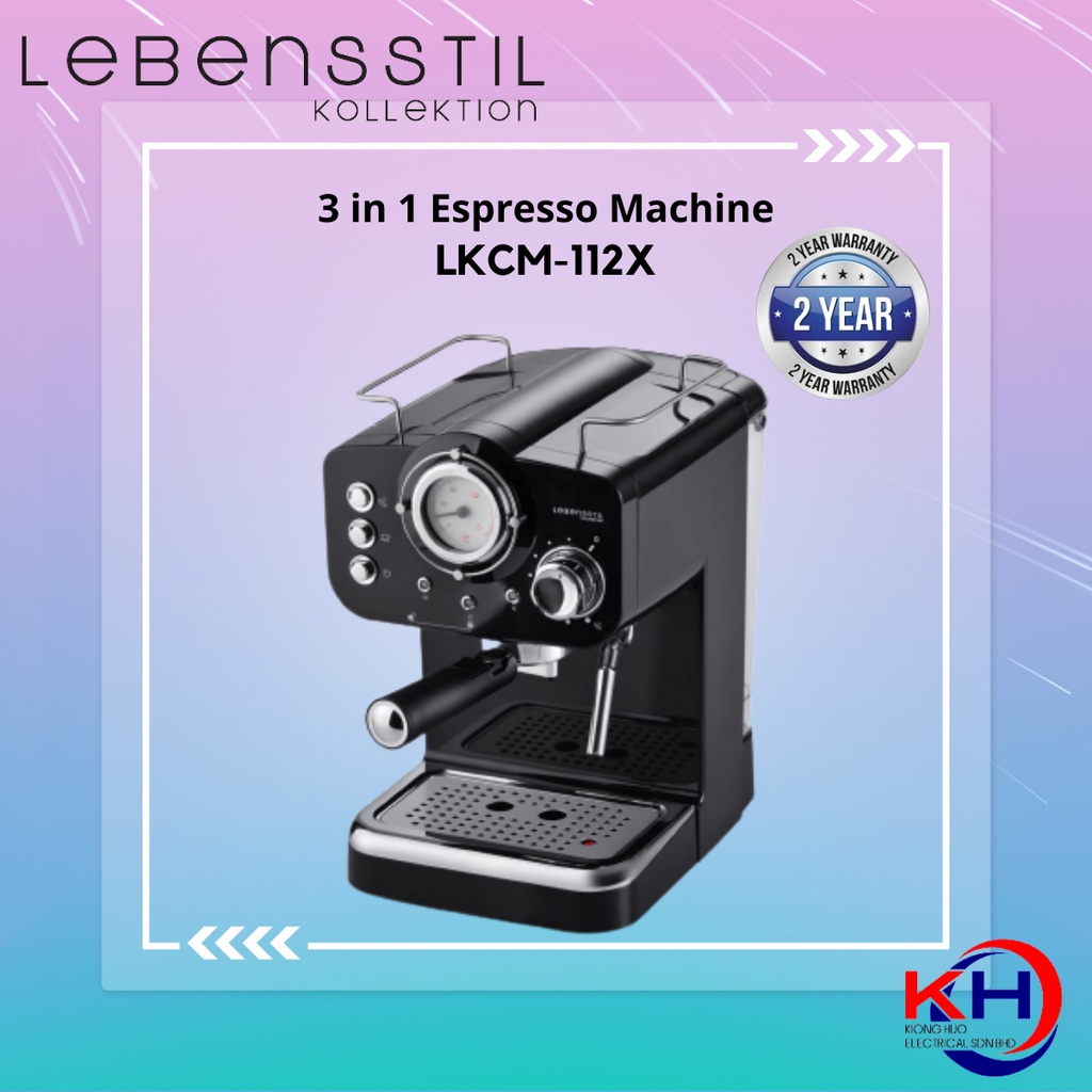 Lebensstil Kollektion 3 IN 1 Espresso Coffee Machine LKCM-112X | Shopee ...