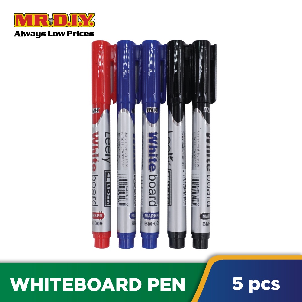(MR.DIY) Whiteboard Marker Pen (5 pieces) | Shopee Malaysia