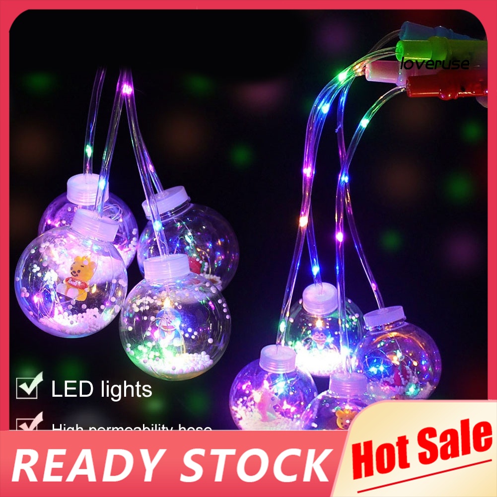 Handheld Transparent Cartoon Doll LED Light Ball Lantern Children Kids ...