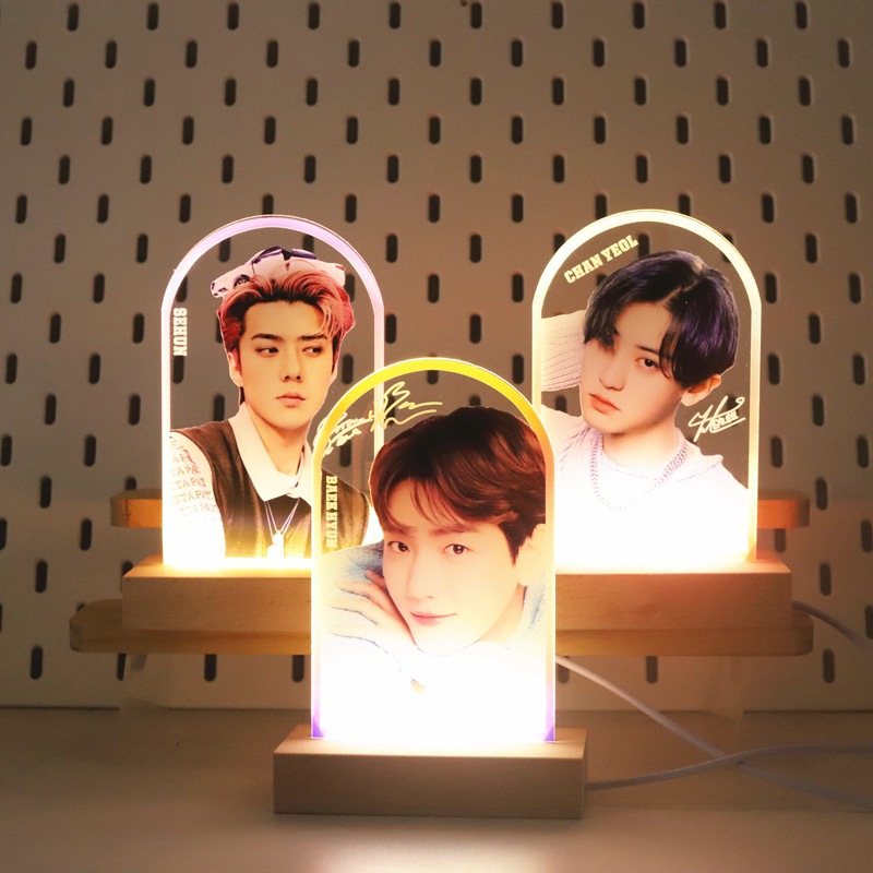 Kpop EXO Plug-in Wooden Lamp Sign Night Light | Shopee Malaysia