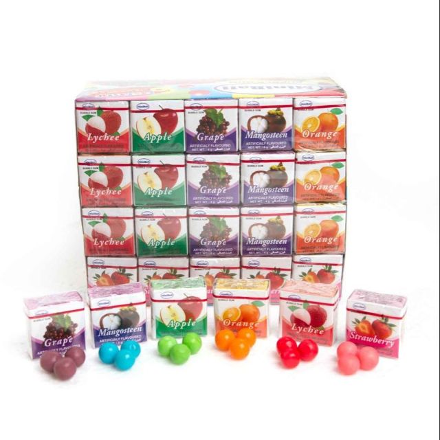 100pcs MiniBall Gum 6 flavours Mini Ball Bubble 口香糖 Gula Getah Candy ...