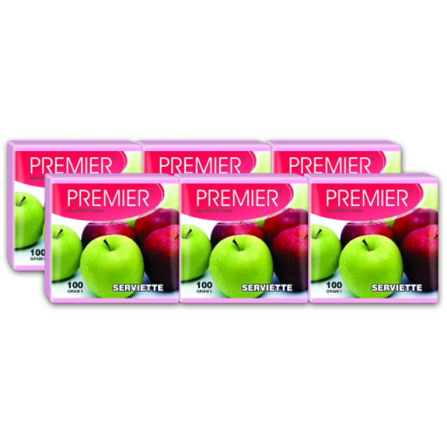 Premier Servitte Tissue (Red)🇲🇾红色餐巾/餐纸🇲🇾Tisu Merah (6pkt/pck) | Shopee ...