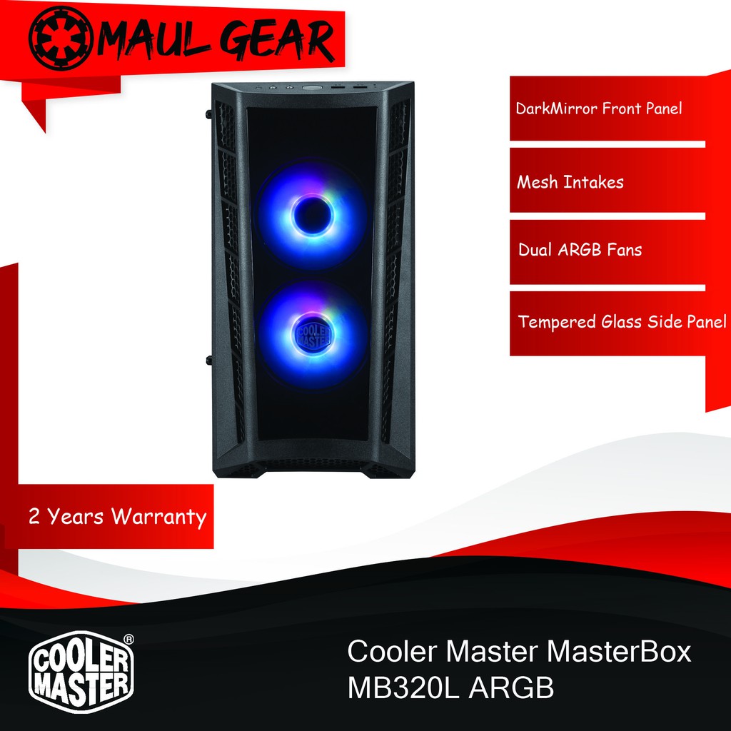 Cooler Master MasterBox MB320L ARGB with controller | Shopee Malaysia