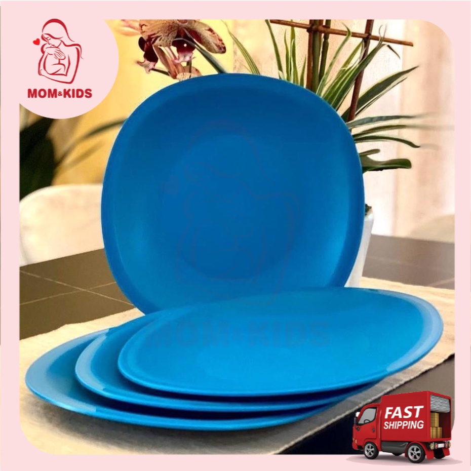 Tupperware Turquoise Blossom Serveware Set Petit Dish Serving Platter ...