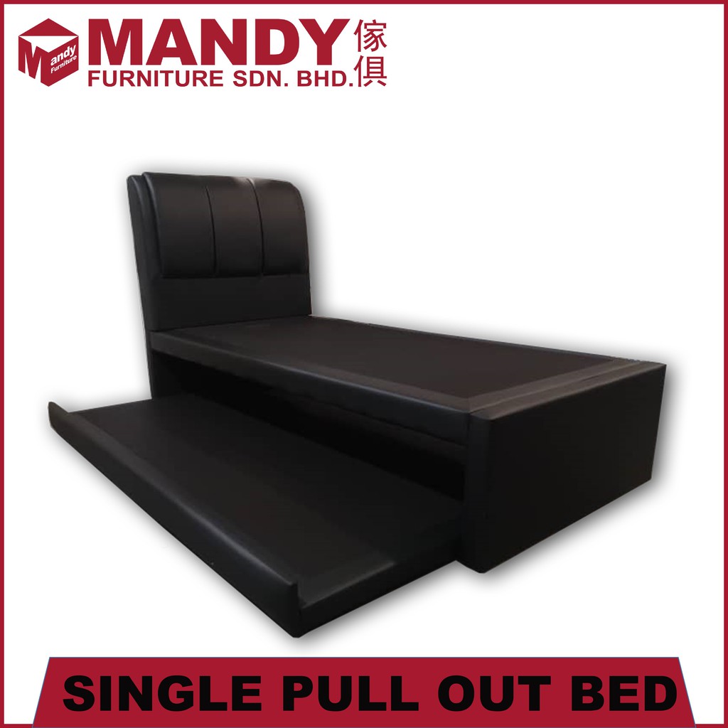 Katil Pull Out l Katil Tarik l Katil Sorong l DIVAN SINGLE PULL OUT BED ...