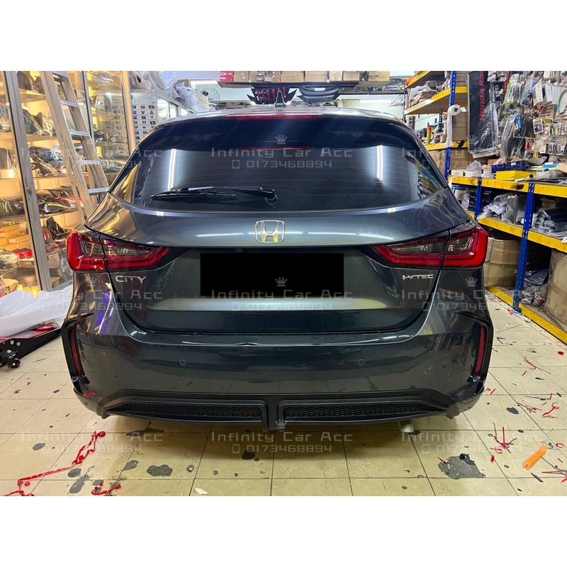 Honda City Hatchback 2022 RS Rear Diffuser Lip Matt Black / Glossy ...