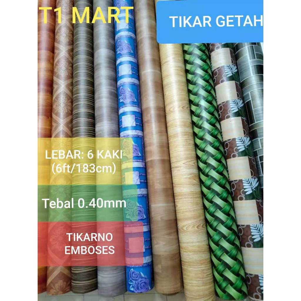 6ft (6kaki) 0.40MM Tikar Getah PVC Brand Tikarno Buatan Malaysia ...