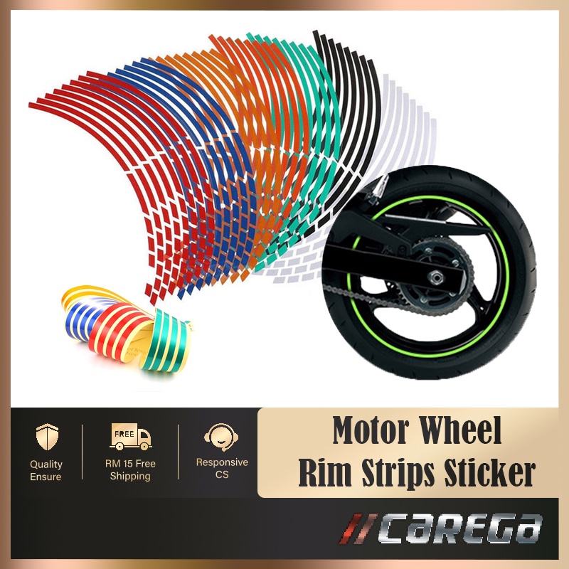 Motor Sport Rim Sticker / Lining Wheel Reflective Sticker Tire Strips ...
