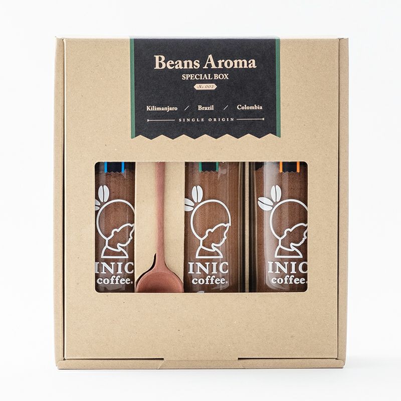 【INIC coffee】Beans Aroma Gift No.2 Coffee beans 165g (55g x 3) + 1 original spoon | Shopee Malaysia